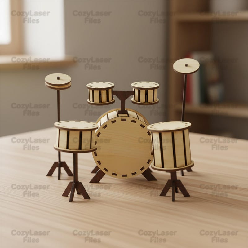 Drum Kit Laser File - Etsy