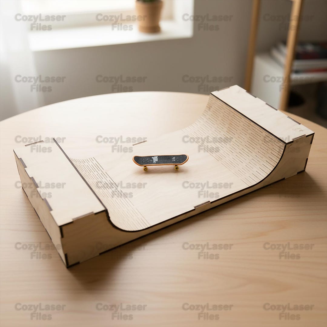 Laser Cut Wooden Fingerboard Ramp 3d Files SVG Bundle Glowforge Wood ...