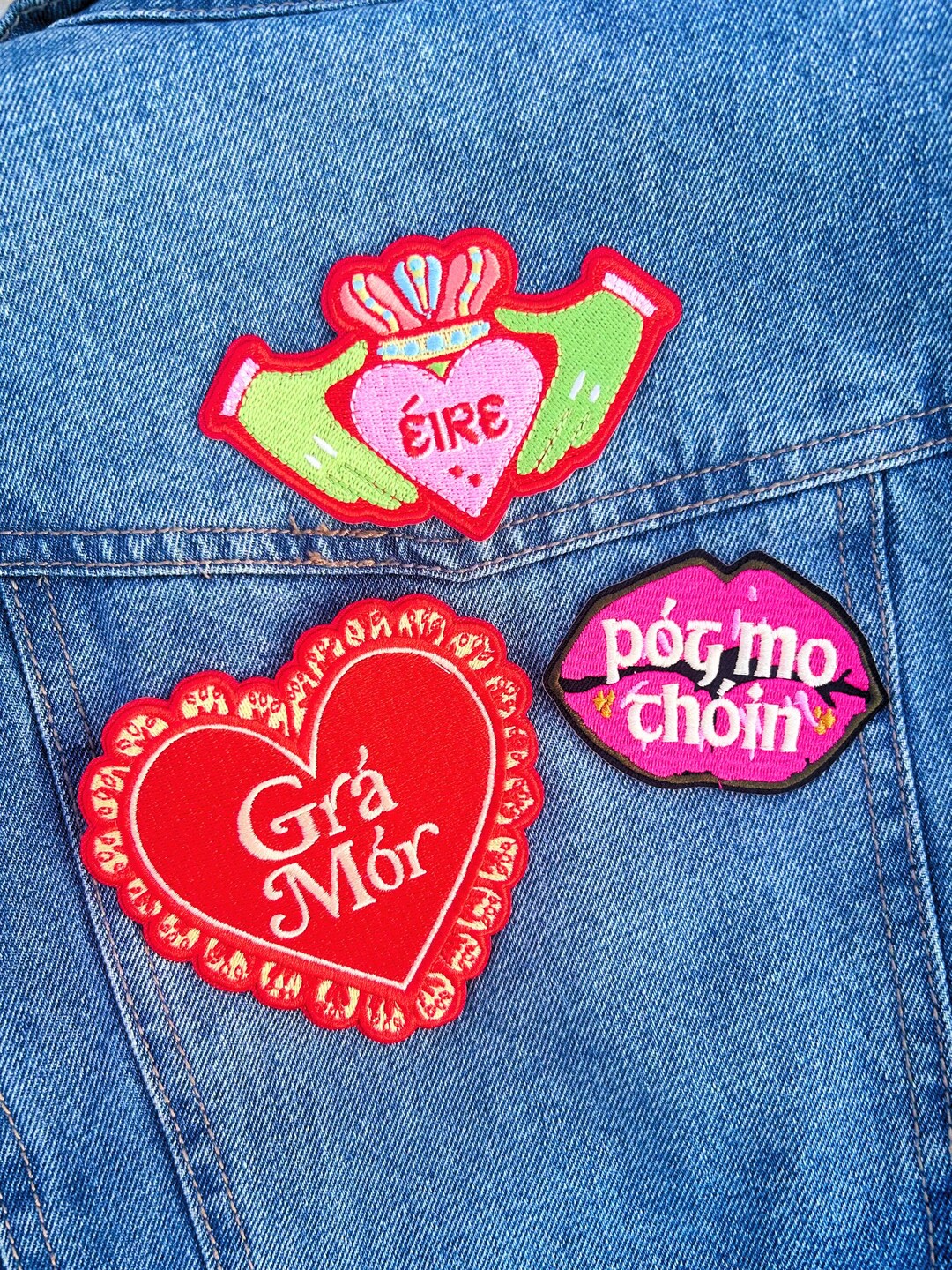 The Grá Patch Bundle | Gaeilge Irish Language Iron-ón Embroidery ...