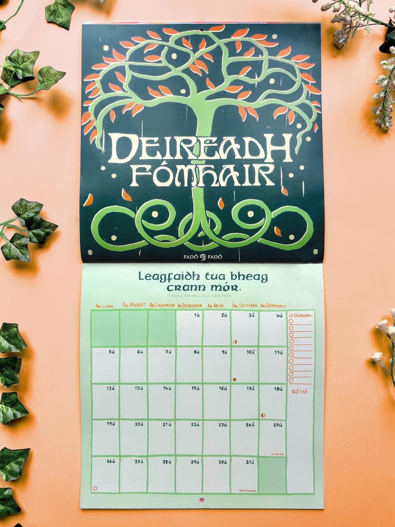 Féilire 2026 | Irish Language Calendar | Féilire Gaeilge (28x28cm) - Etsy
