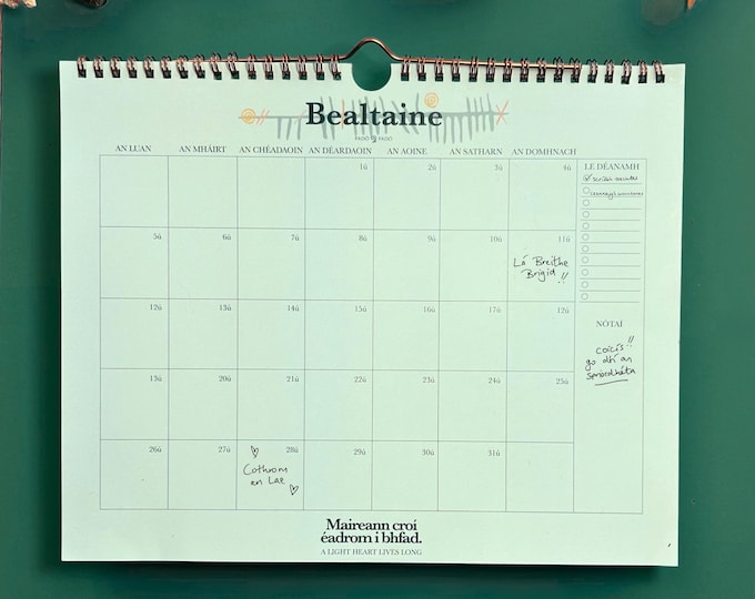 Féilire 2025 | Irish Language Calendar | Féilire Gaeilge (31x25cm) - Etsy