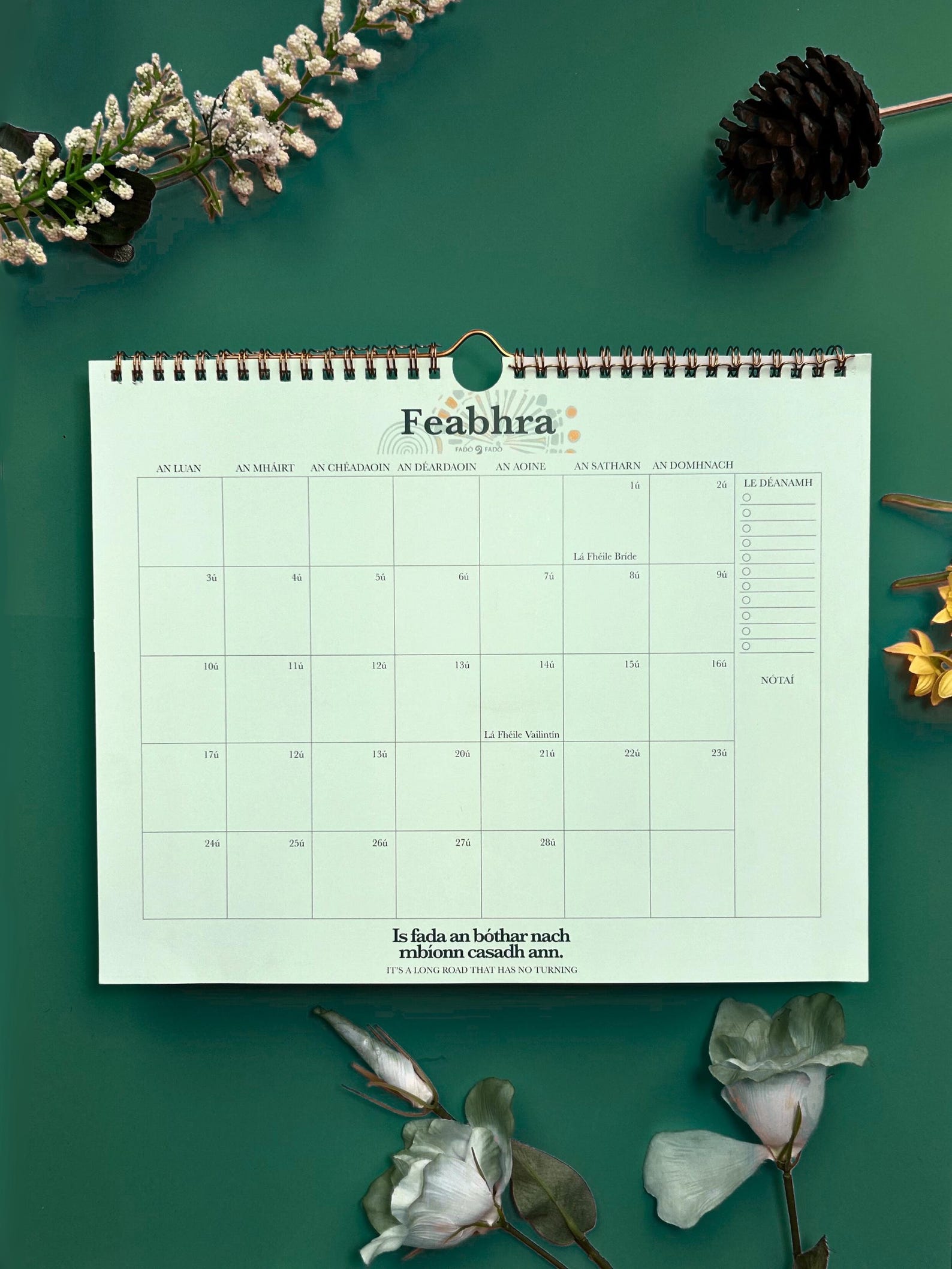 Féilire 2025 | Irish Language Calendar | Féilire Gaeilge (31x25cm) - Etsy
