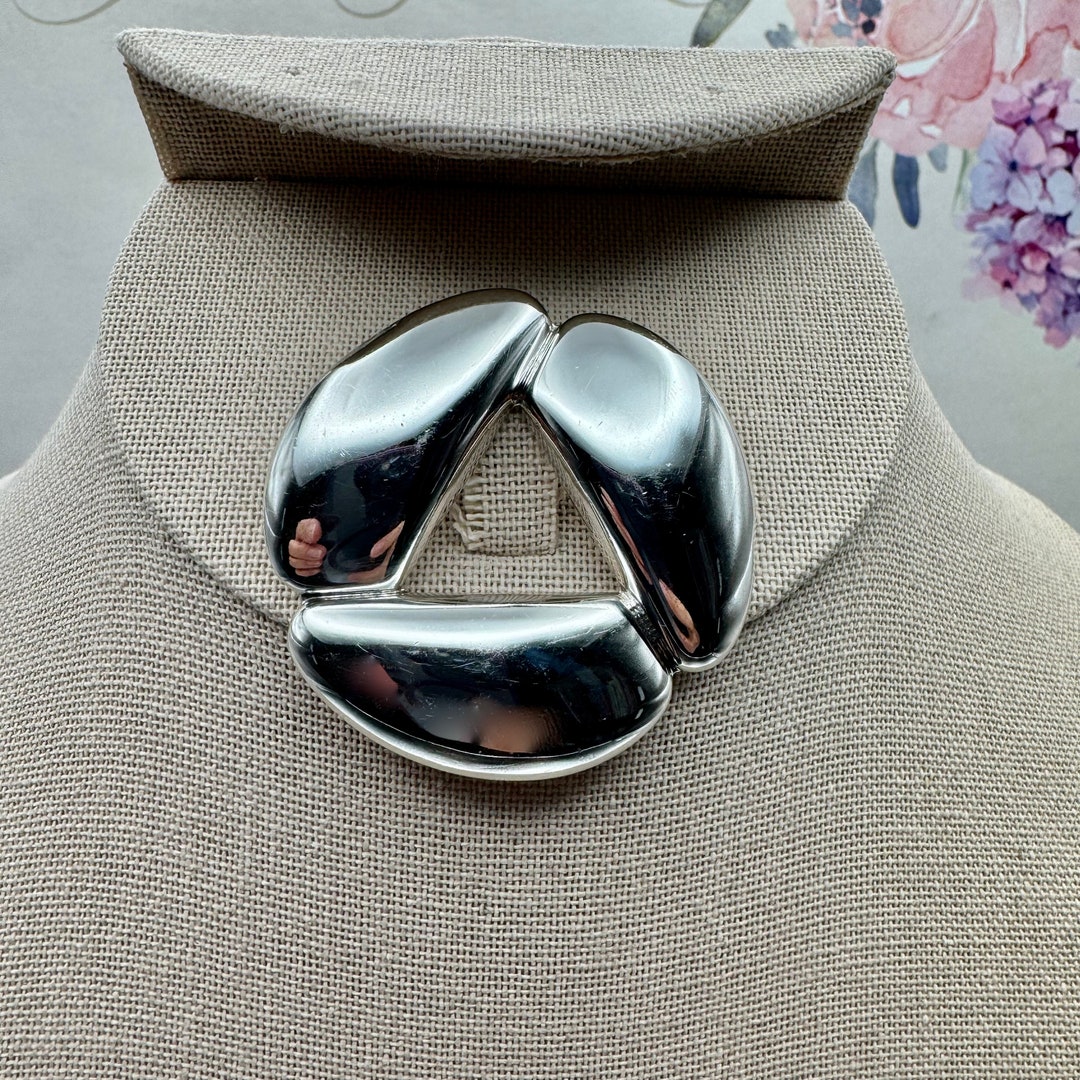 Vintage Birks Sterling Silver Modernist Brooch High Shine Excellent ...