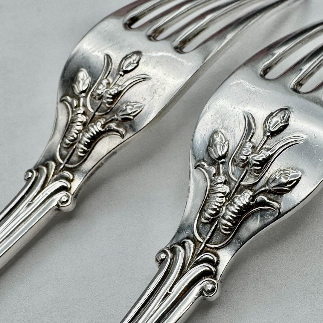 Pair of Antique (1900) John Round & Sons Silver Plate Forks - “paxton ...