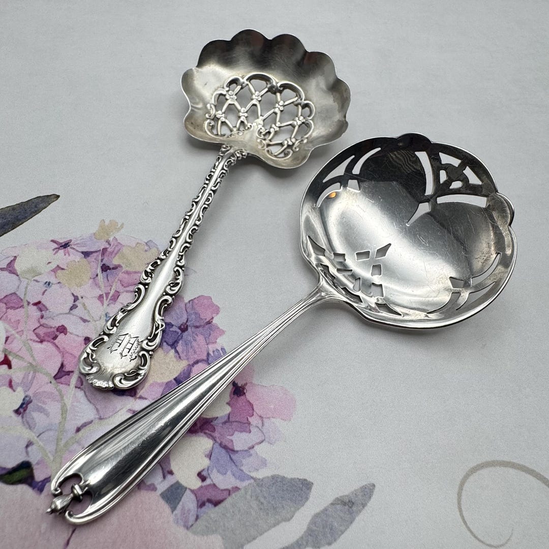 Antique Bon Bon Spoons - Louis XV by Whiting 1891 - Carrollton by ...