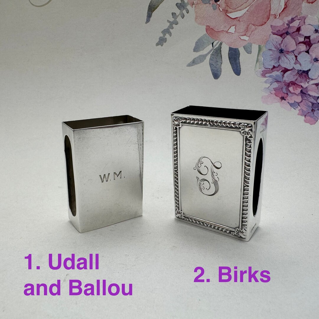 Priced Individually - Sterling Silver Matchbox Holders Matchbox Covers ...