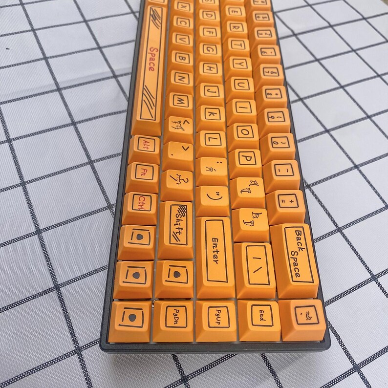 Unique Graffiti Abstract Art Cherry Keycaps - Ergonomic PBT With ...