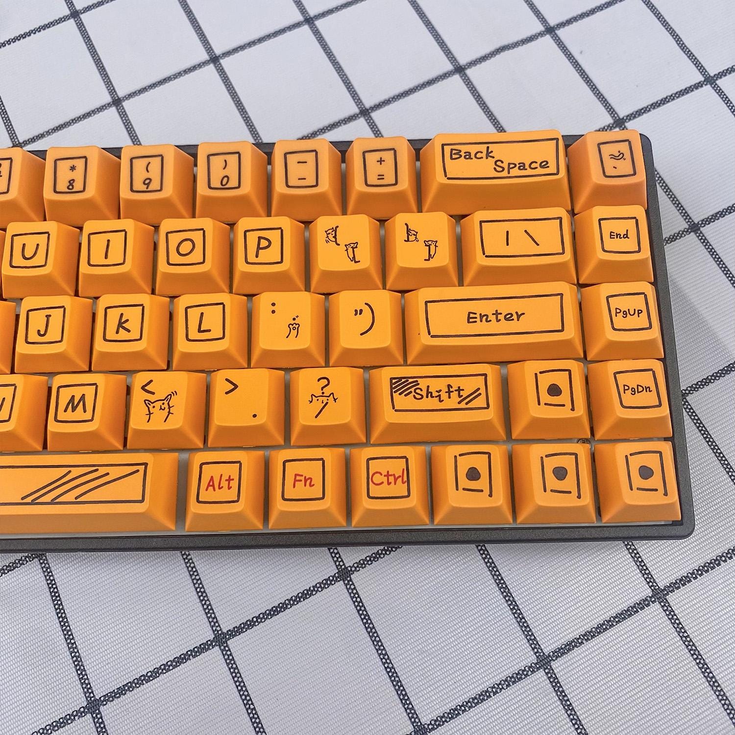 Unique Graffiti Abstract Art Cherry Keycaps - Ergonomic PBT With ...