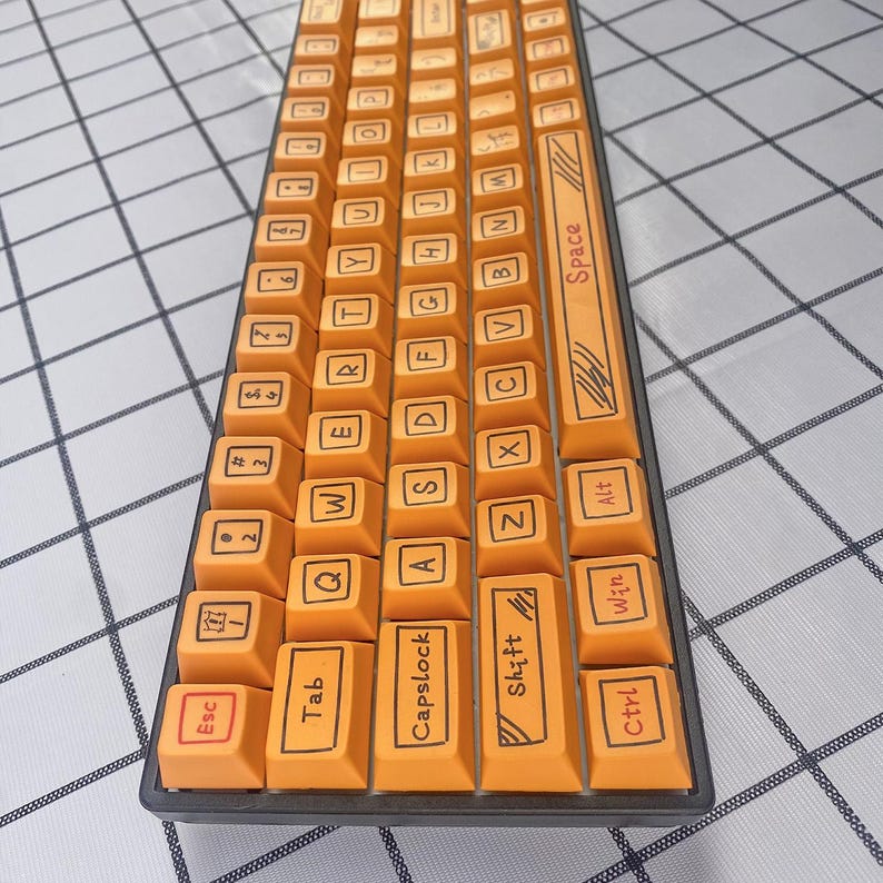 Unique Graffiti Abstract Art Cherry Keycaps - Ergonomic PBT With ...