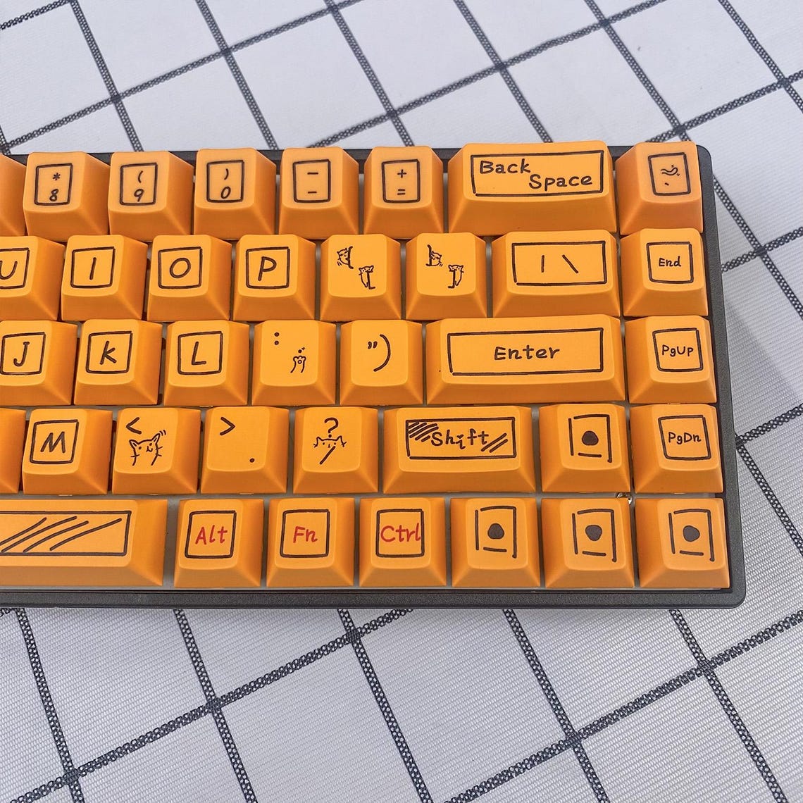 Unique Graffiti Abstract Art Cherry Keycaps - Ergonomic PBT With ...