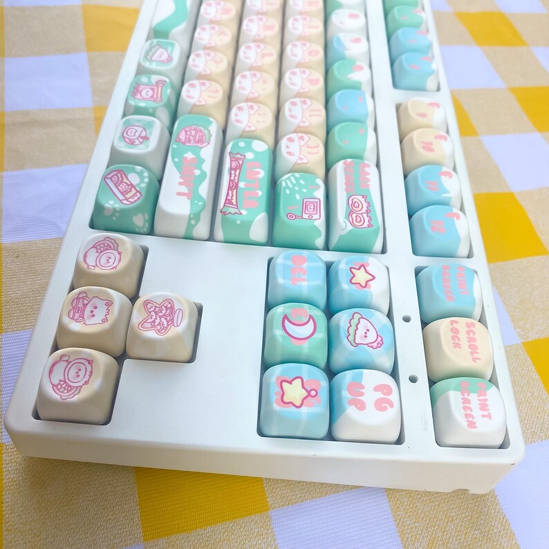 Strawberry Milk Cat Cute MOA Keycap Suitable for Mechanical Keyboard - Etsy