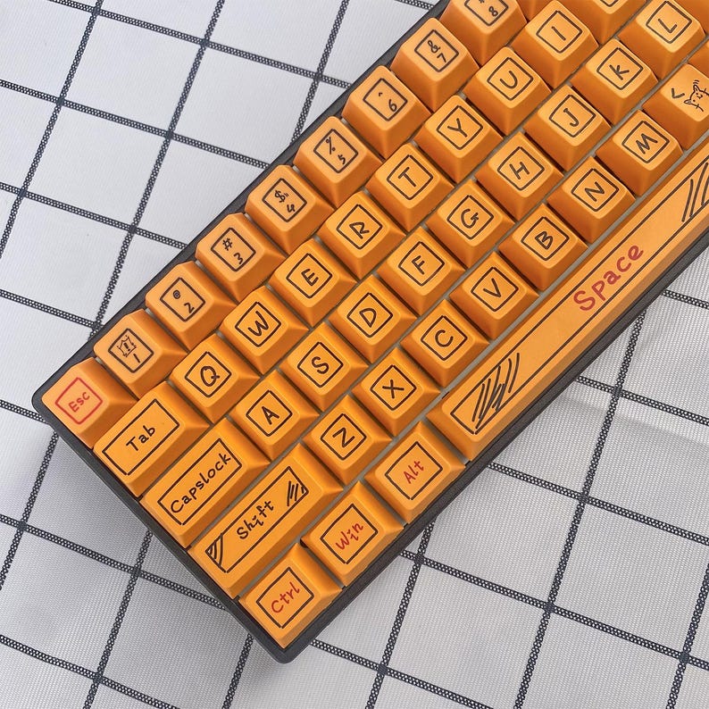 Unique Graffiti Abstract Art Cherry Keycaps - Ergonomic PBT With ...