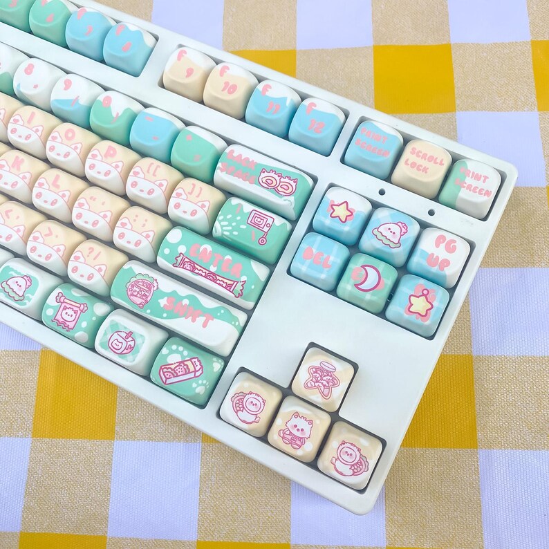 Strawberry Milk Cat Cute MOA Keycap Suitable for Mechanical Keyboard - Etsy