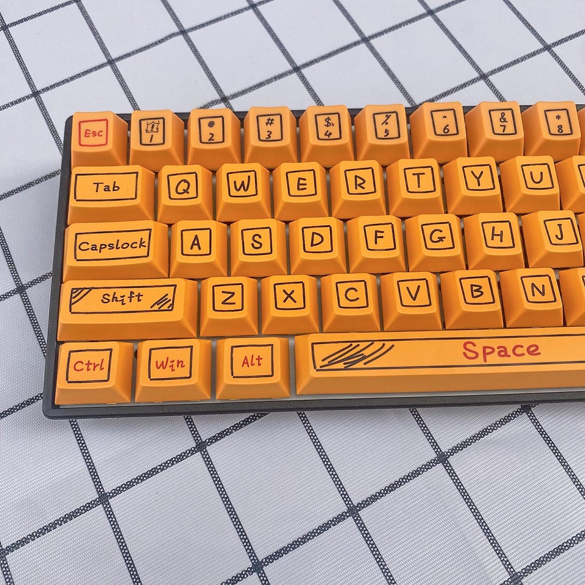 Unique Graffiti Abstract Art Cherry Keycaps - Ergonomic PBT With ...