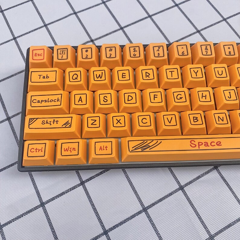 Unique Graffiti Abstract Art Cherry Keycaps - Ergonomic PBT With ...
