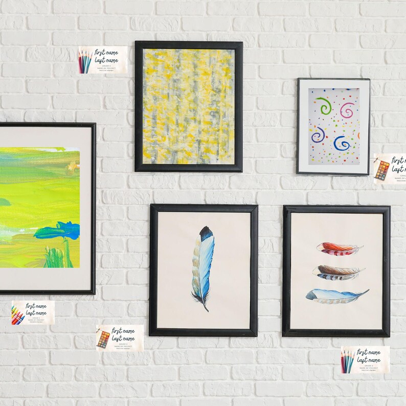 Middle School Artist Exhibition Wall Labels. Instant Printable Download ...