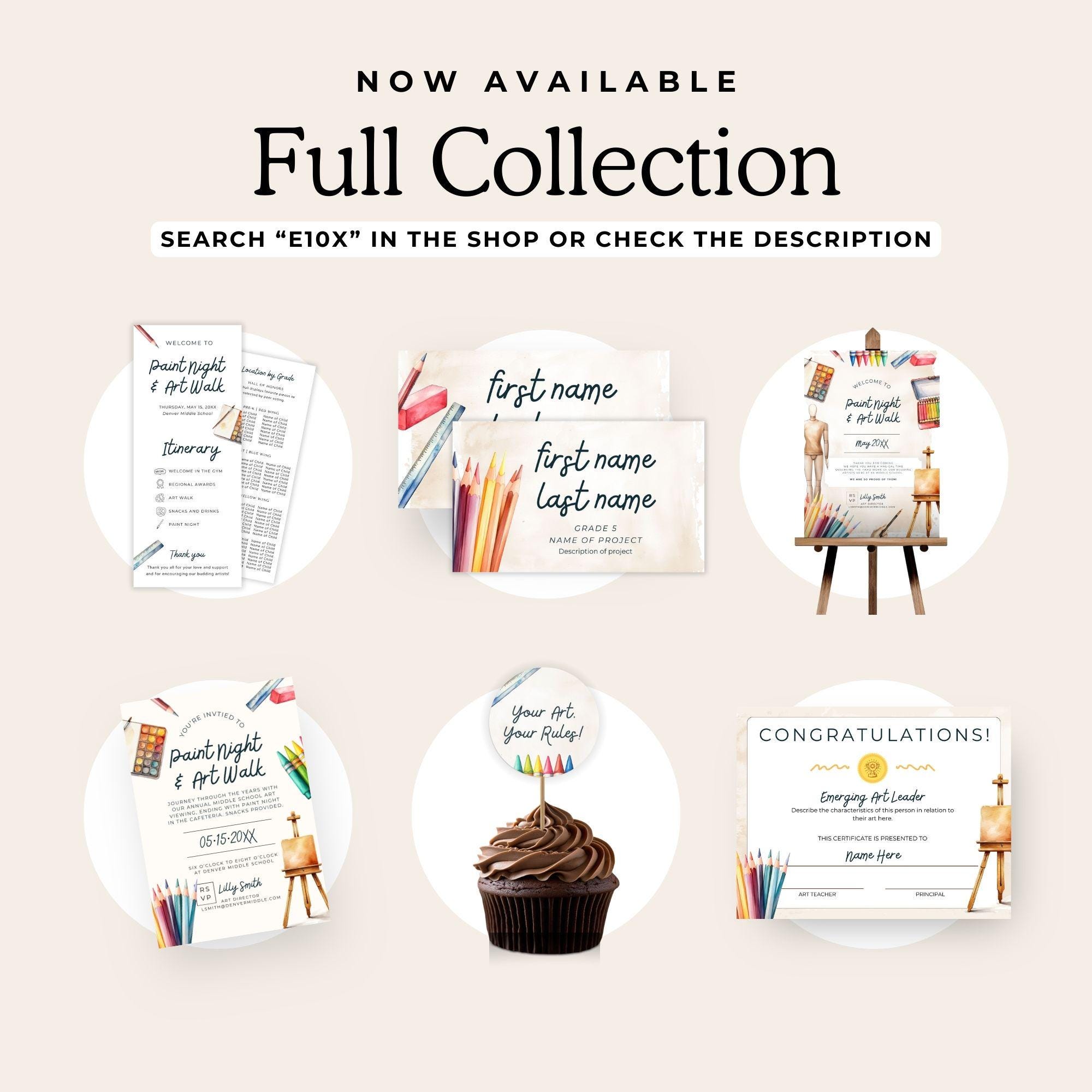 Middle School Artist Exhibition Wall Labels. Instant Printable Download ...