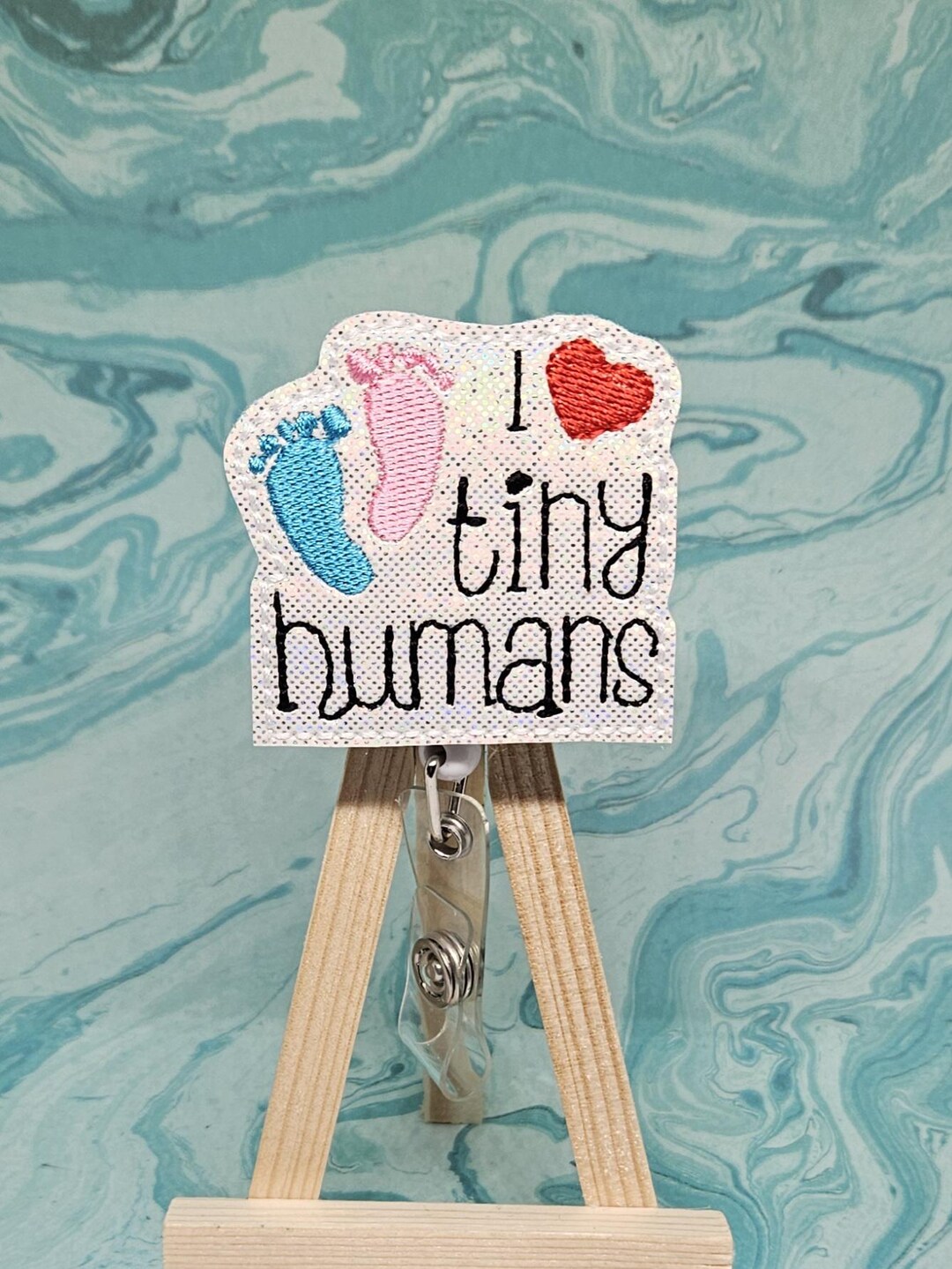 I Love Tiny Humans Badge Reel,nurse Badge Reel, Retractable Badge Reel ...