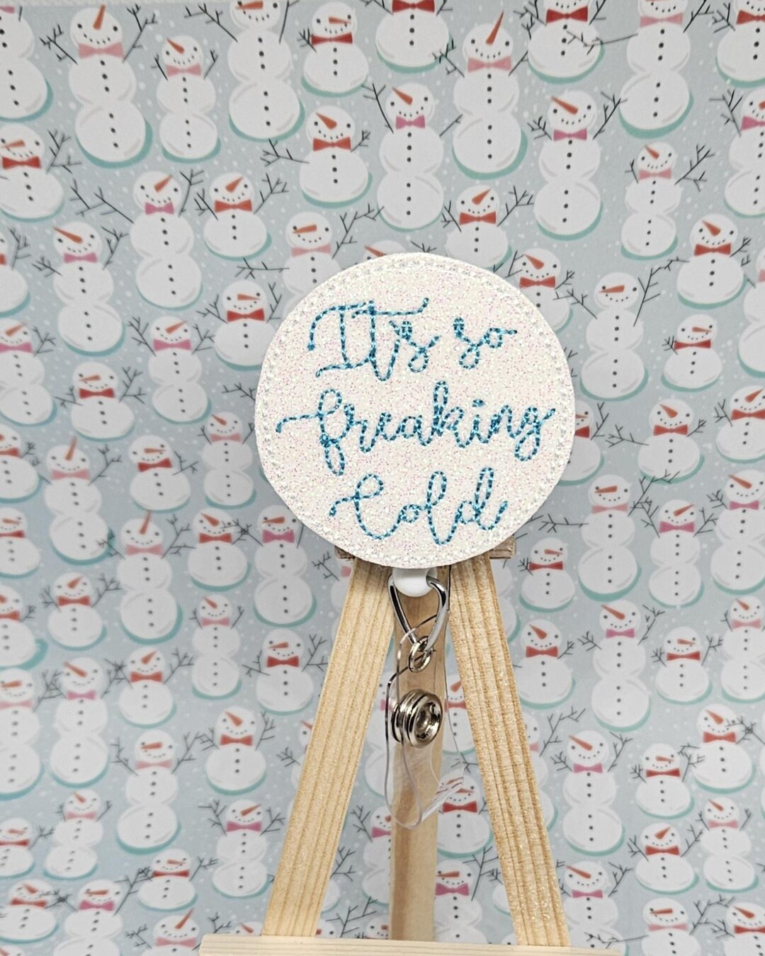 It's so Freaking Cold Badge Reel,christmas Badge Holder, Hospital Badge ...