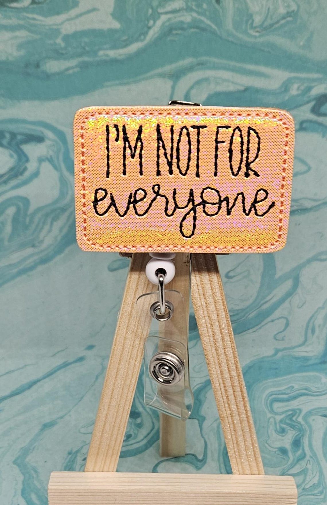 I'm Not for Everyone Badge Topper, Retractable Badge Reel, ID Holder ...
