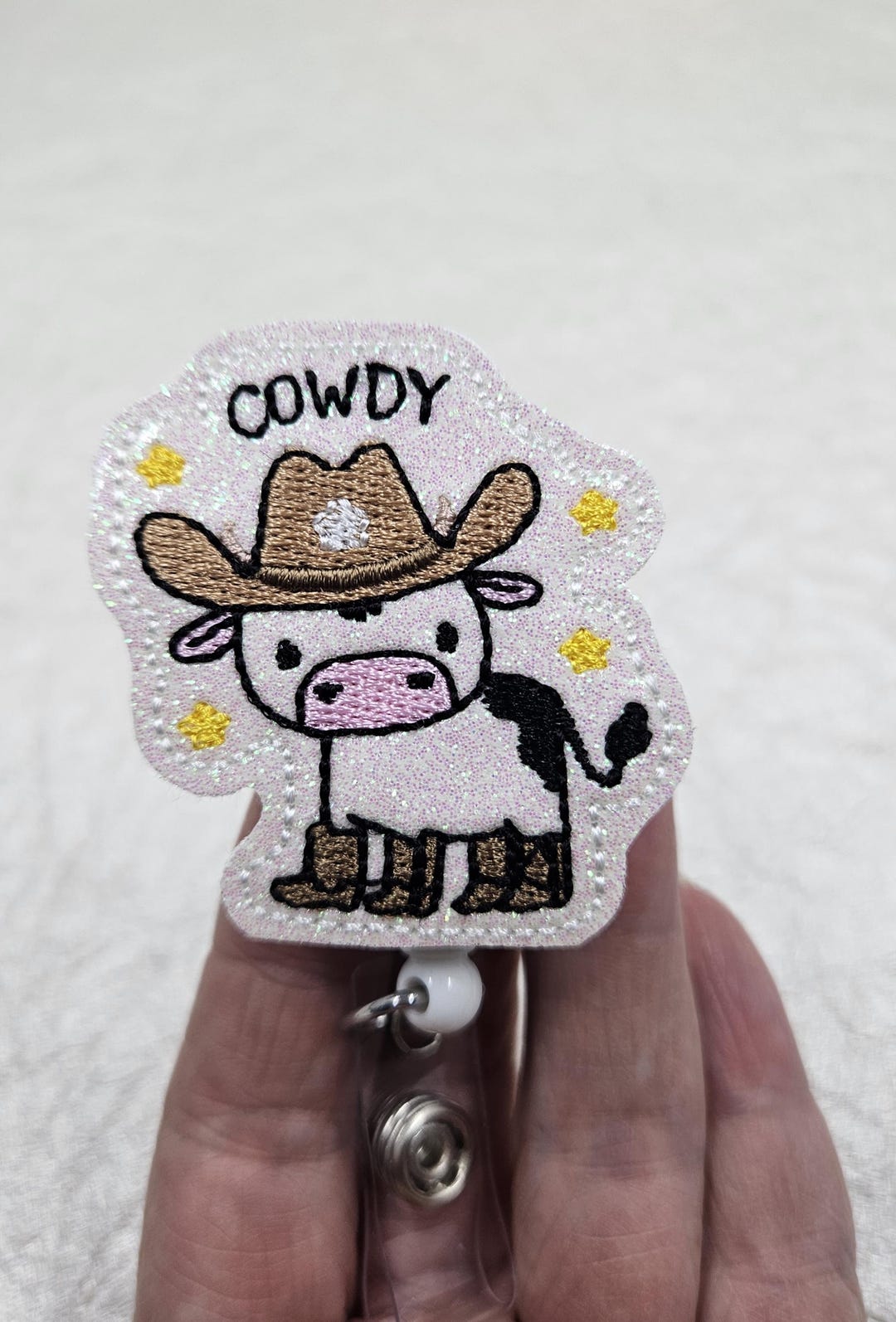 Western Cow Badge Reel: Interchangeable Cowboy ID Holder - Etsy