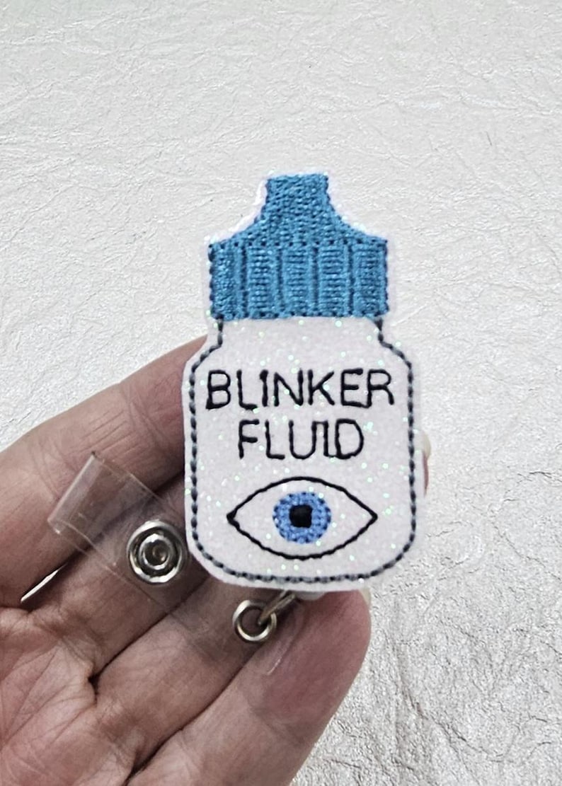 Blinker Fluid Badge Reel: Optometrist Ophthalmologist ID Holder - Etsy