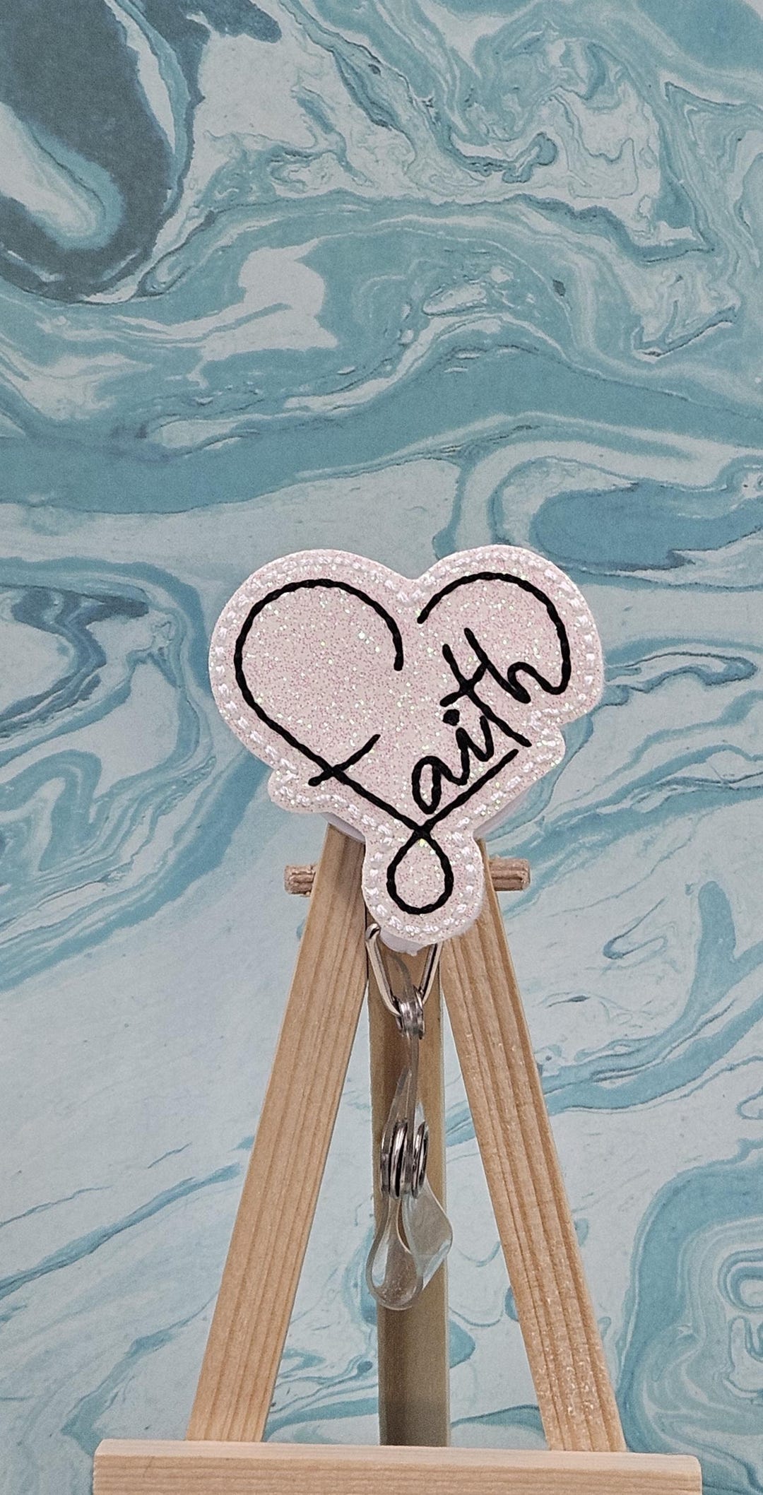 Faith Badge Reel, Interchangeable Topper, Retractable ID Holder - Etsy