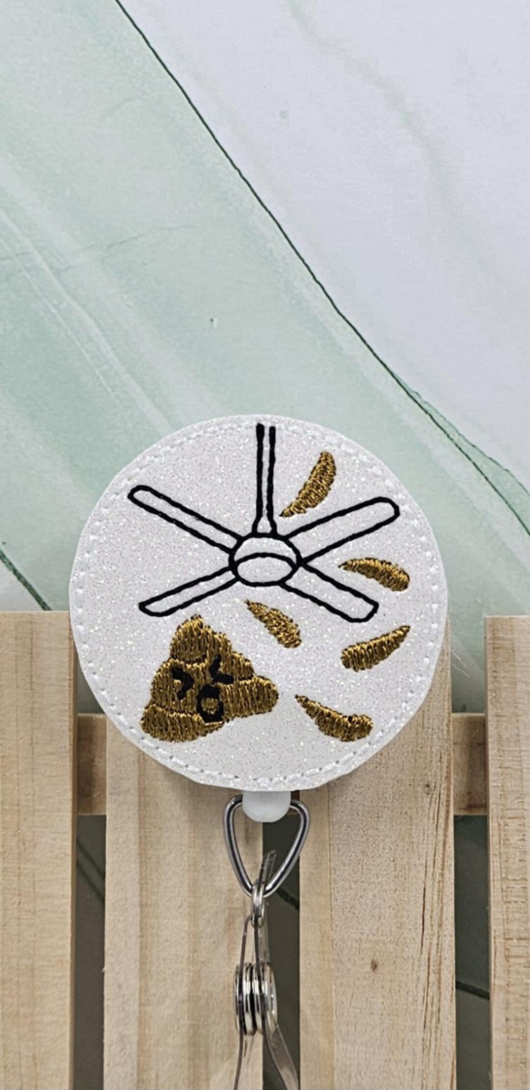 Poop Hits the Fan Badge Reel: Funny Interchangeable Topper - Etsy