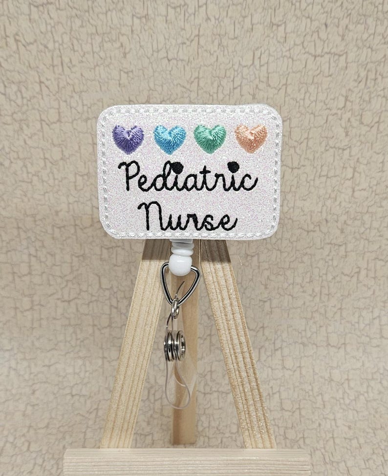 Pediatric Nurse Badge Reel, Hospital Badge Reel, Badge Topper ...