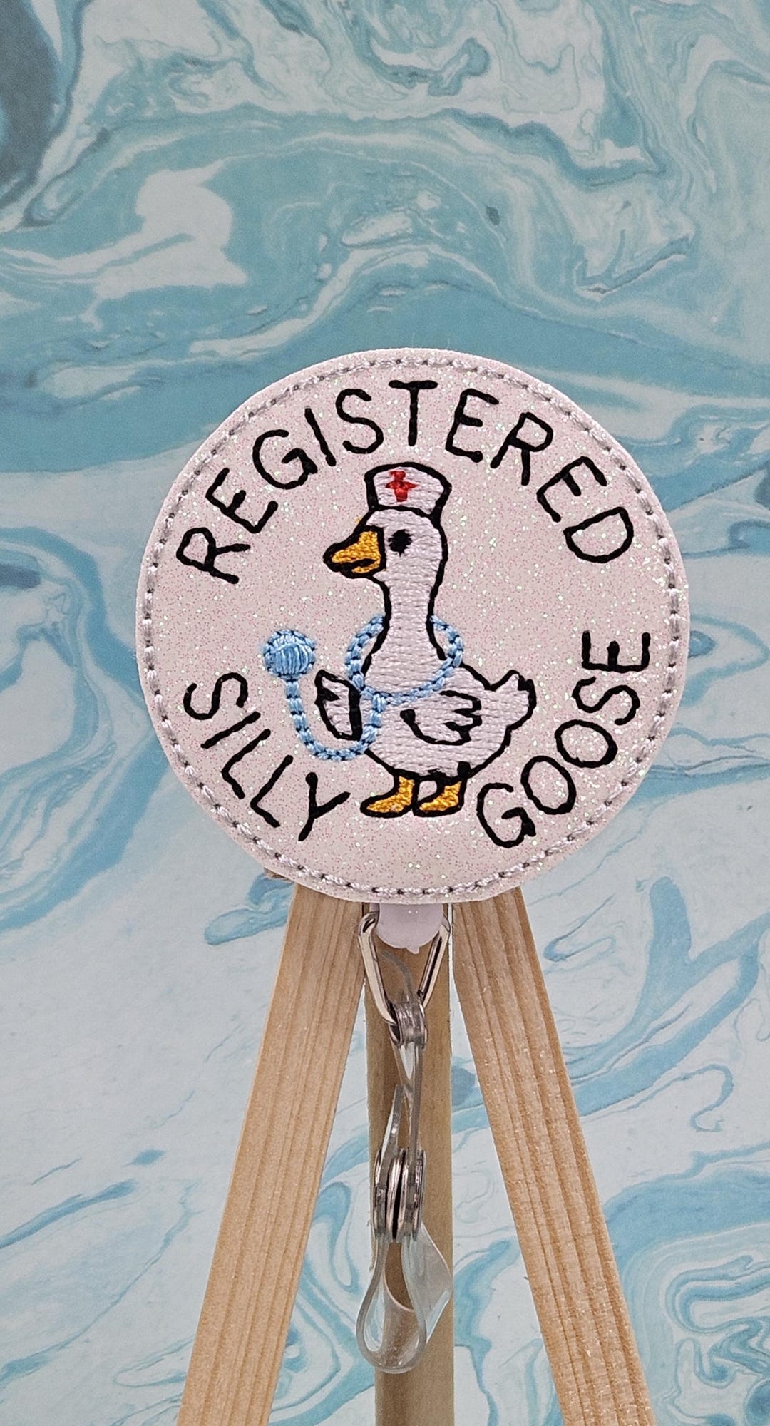 Registered Silly Goose Badge Reel, Nurse Badge Reel, Interchangeable ...