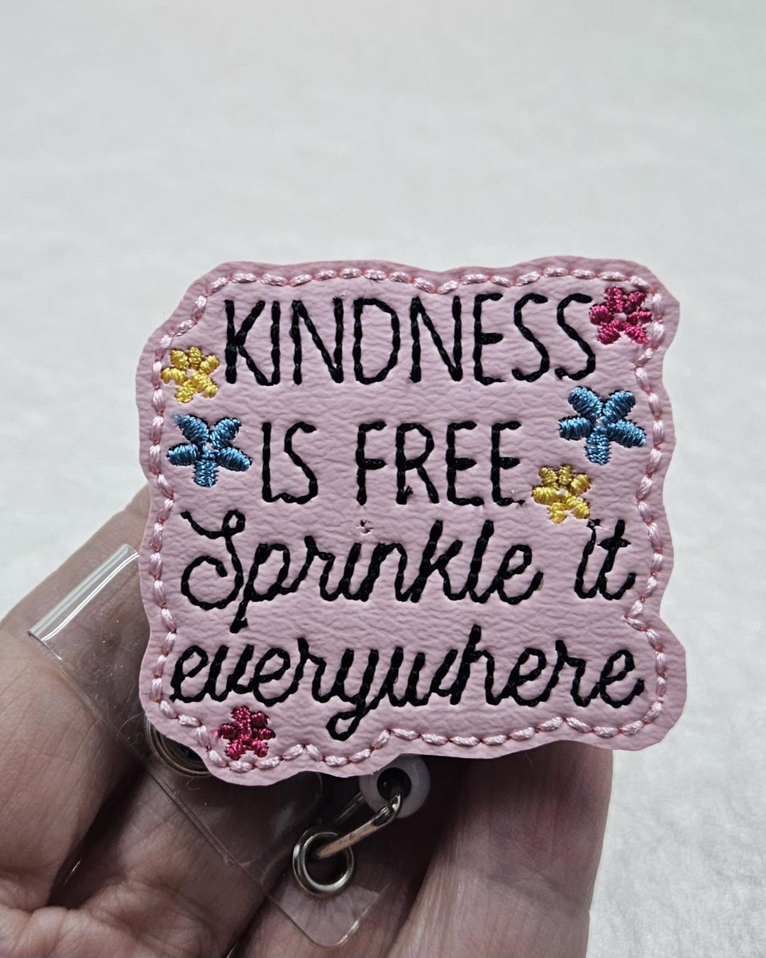 Kindness Badge Reel: Retractable ID Holder for Nurses & Teachers - Etsy