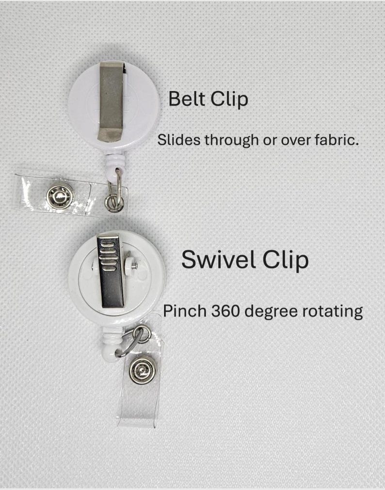 Interchangeable Badge Reel: Swivel Pinch or Belt Clip - Etsy