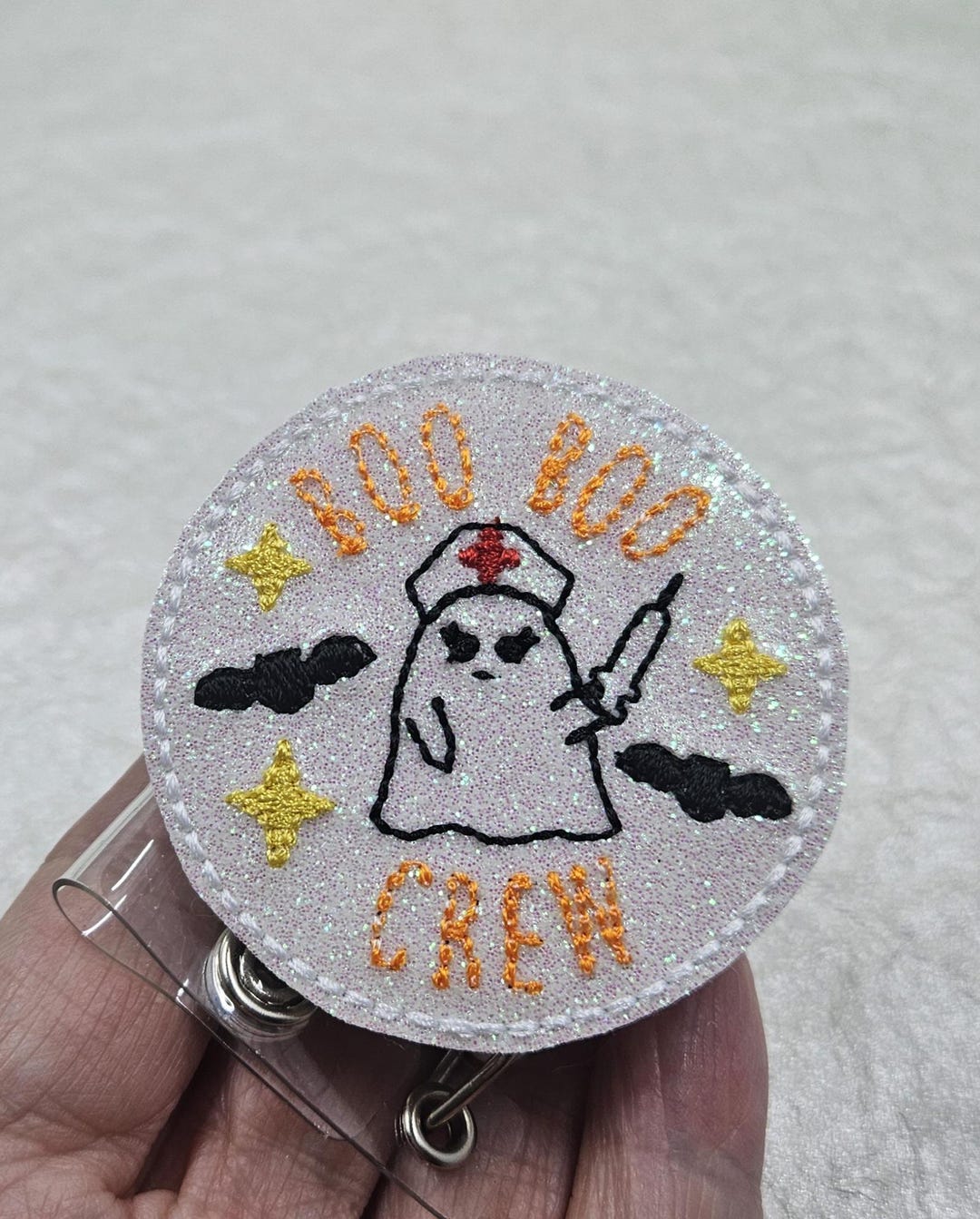 Boo Boo Crew Badge Reel: Halloween Nurse ID Holder - Etsy