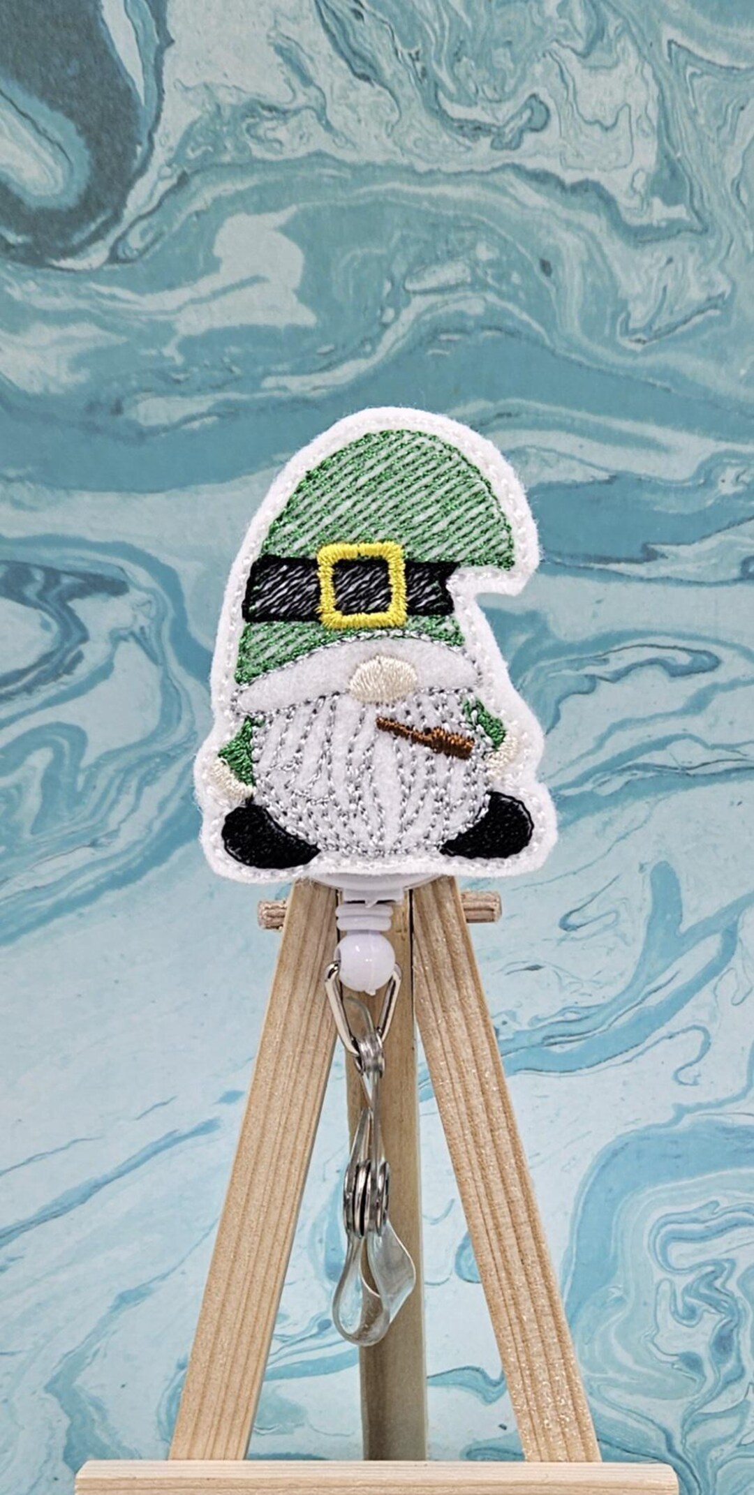 St Patrick's Gnome Badge Reel, Interchangeable Topper, Retractable ID ...