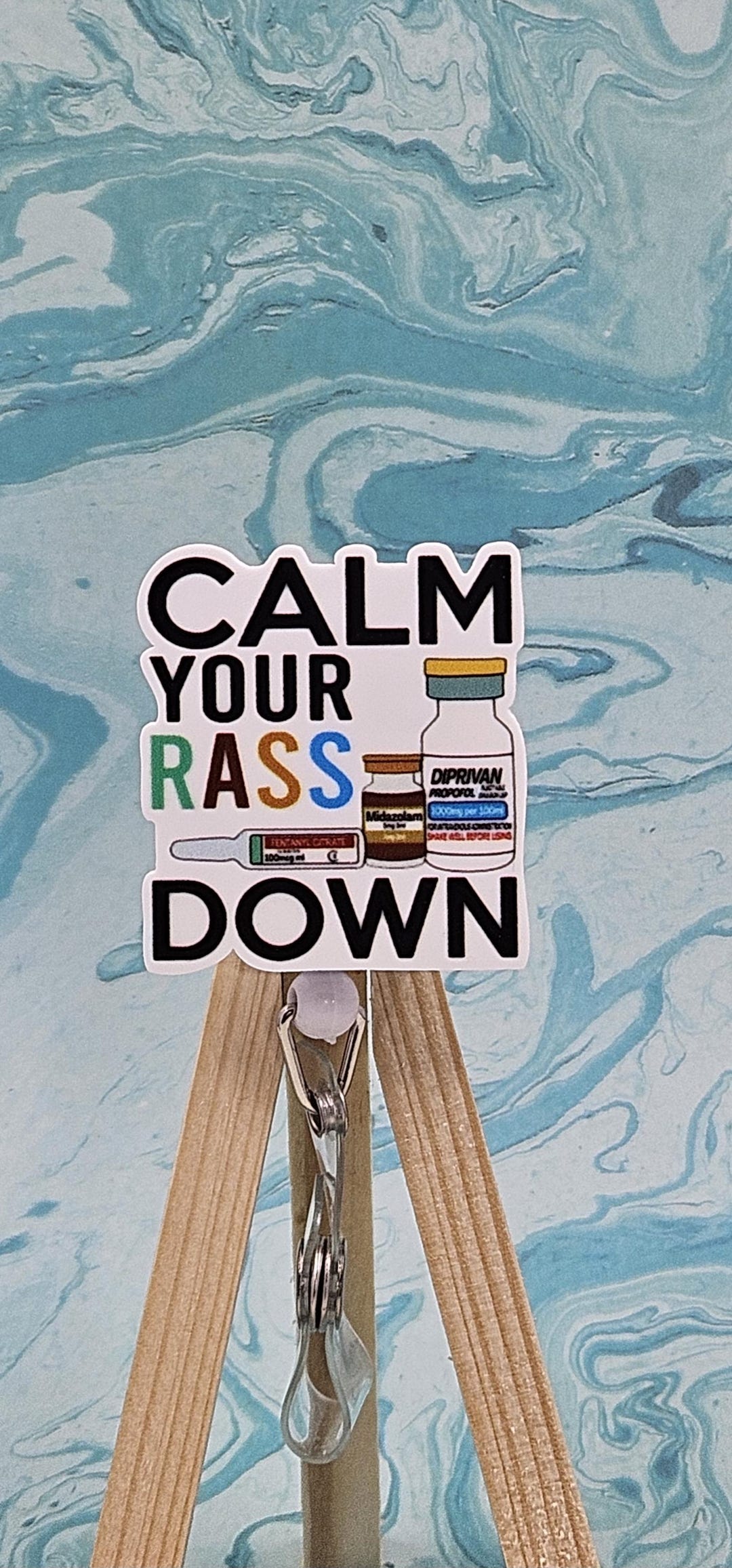 Calm Your Rass Down Badge Reel: Funny Nurse Retractable Badge - Etsy
