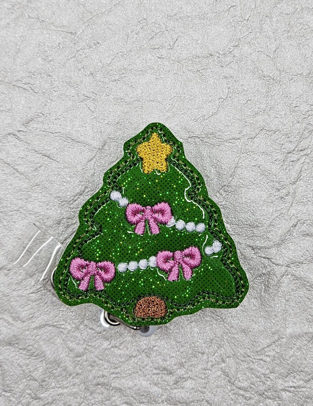 Christmas Tree Badge Reel: Interchangeable Topper, ID Holder - Etsy