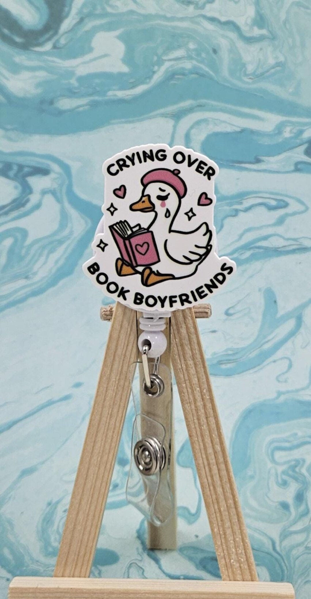 Crying Over Book Boyfriend Badge Topper - Etsy