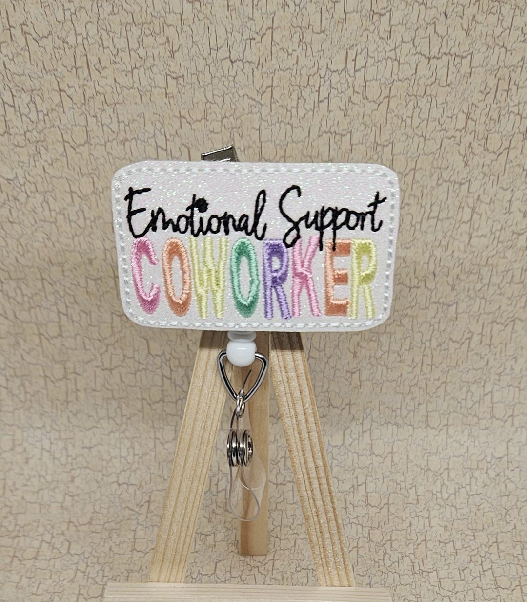 Emotional Support COWORKER Badge Reel,nurse Badge Reel, Hospital Badge ...
