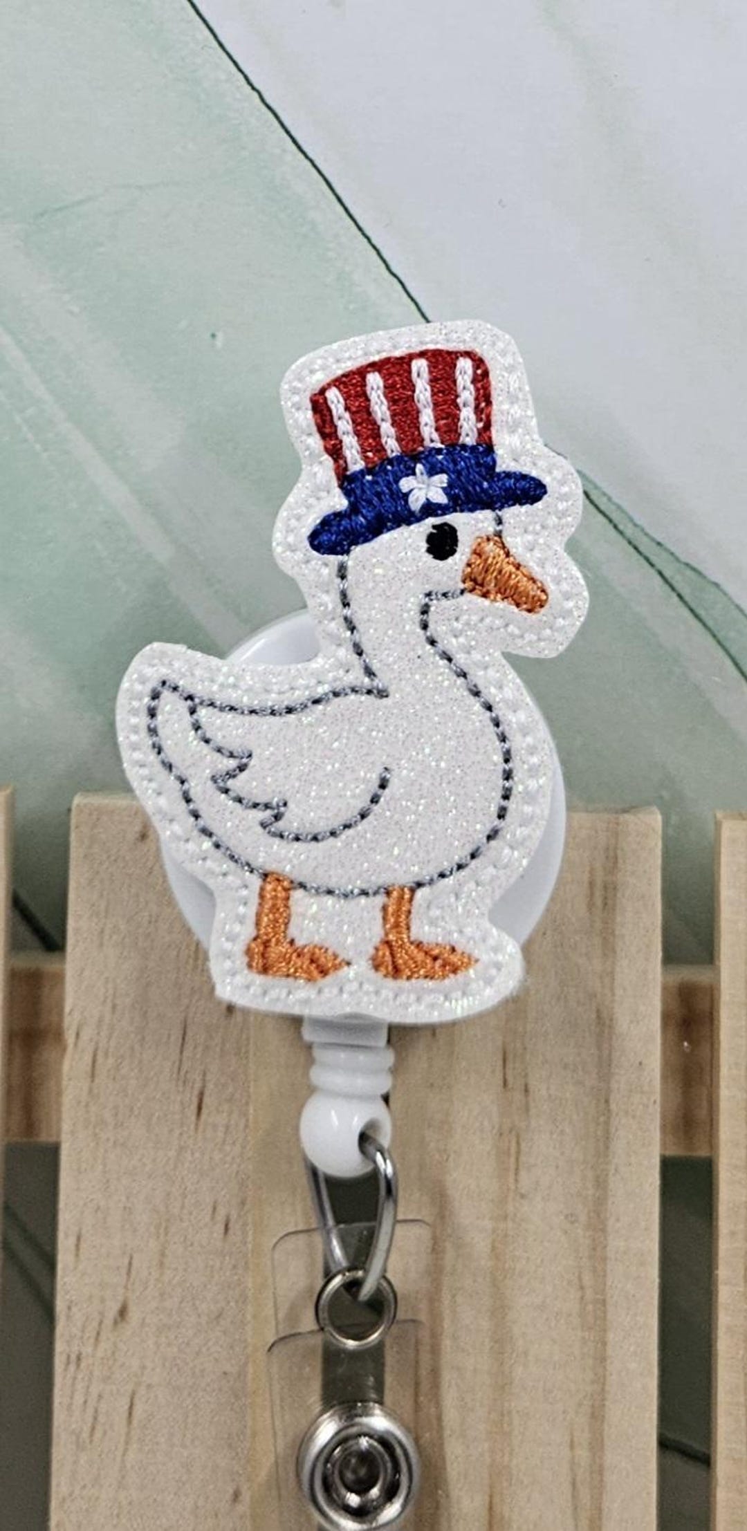 Goose Uncle Sam Badge Reel | Nurse Badge Reel | Interchangeable Badge ...