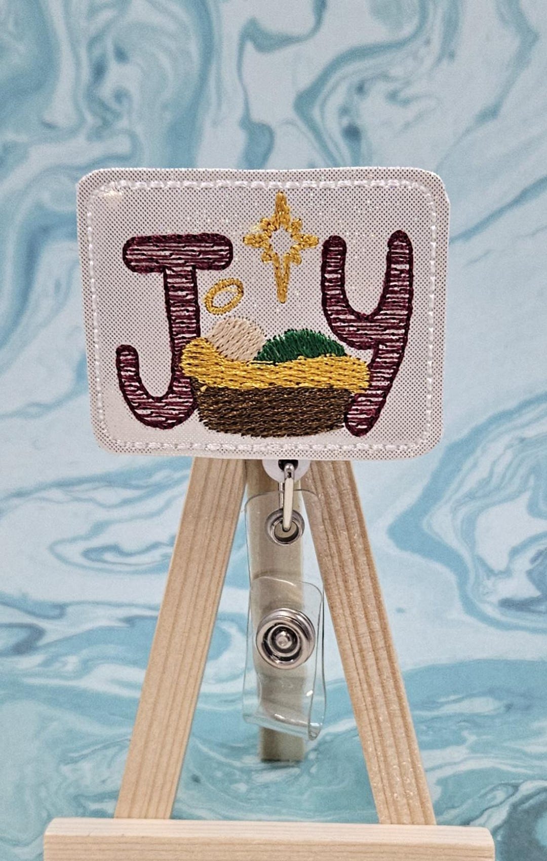 Nativity Interchangeable Badge Reel: Holiday Badge Topper - Etsy