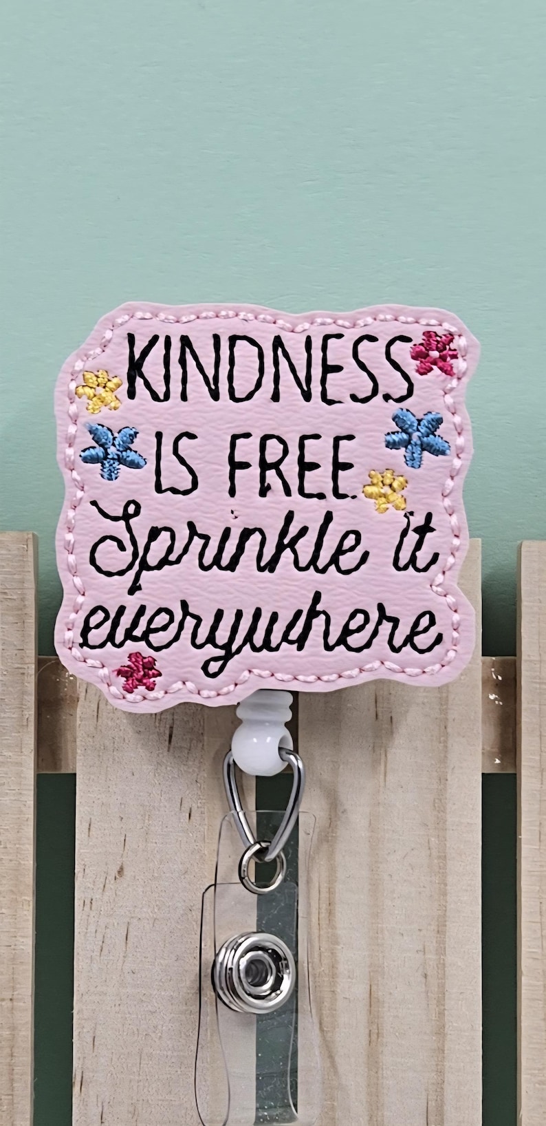 Kindness Badge Reel: Retractable ID Holder for Nurses & Teachers - Etsy