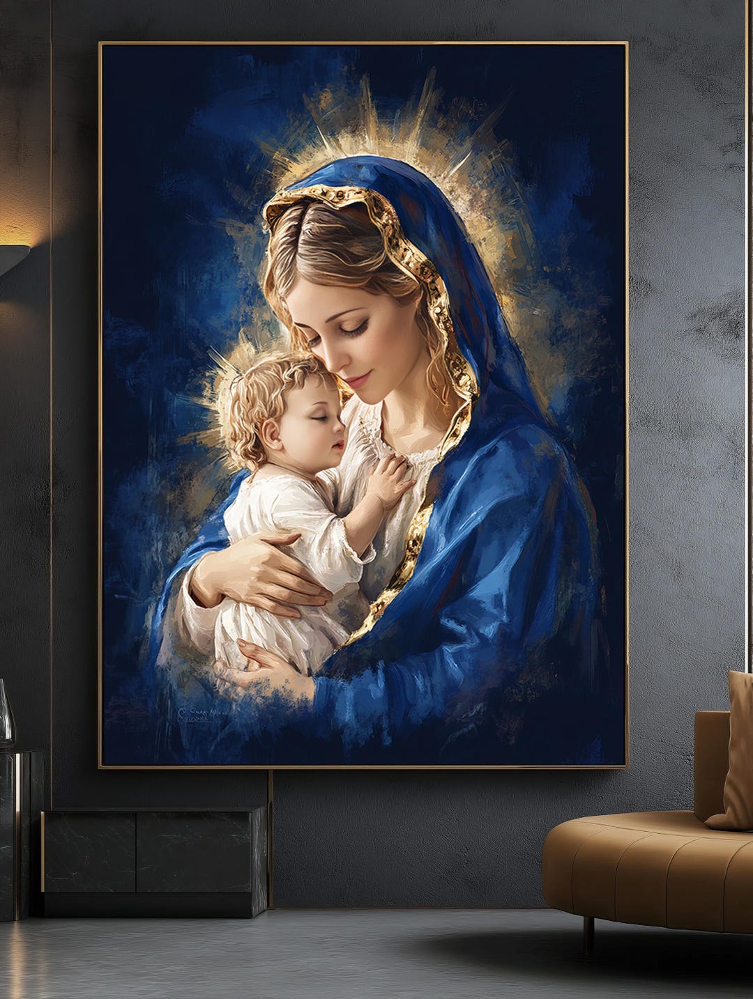 Mother of Mercy Canvas Painting , Sanctified Souls Print - Religious ...