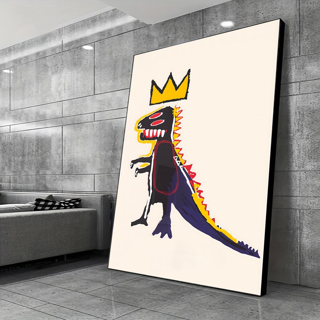 Dinosaur by Jean Michel Basquiat Exhibition Poster, Crown Print ...