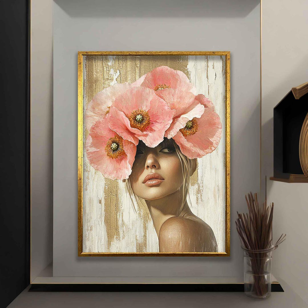 Beautiful Woman Portrait Canvas Print, Woman Poster, Woman Face Picture ...