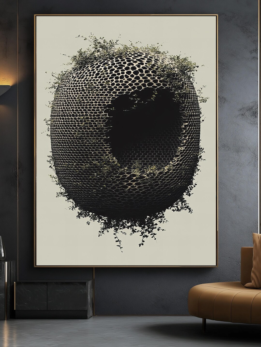 Beehive Canvas, Minimalist Bee Art, Hive Canvas Painting - Etsy