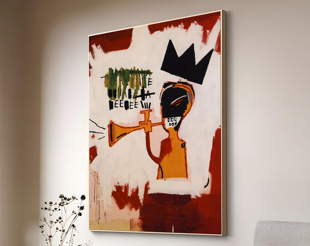 Jean Michel Basquiat Painting , Jean Michel Music Wall Art, Street Art ...