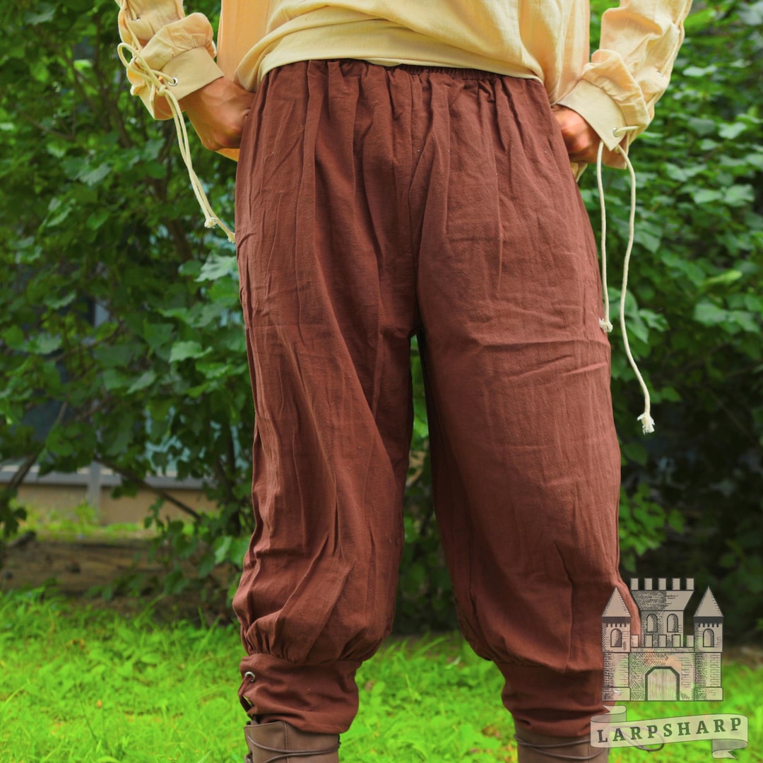 Men's Linen Renaissance Pants: Viking Medieval LARP Costume - Etsy