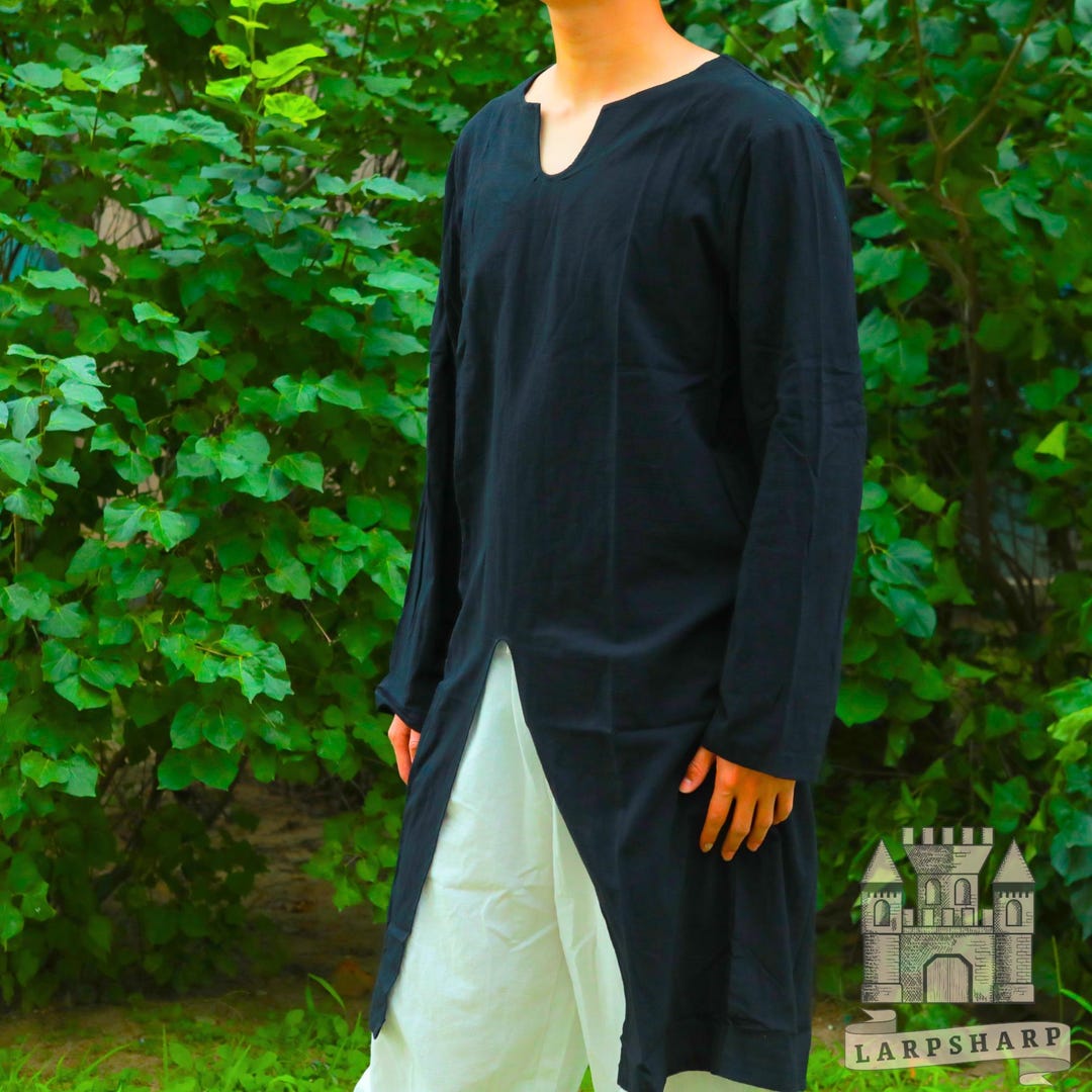 Medieval Knight Tunic for LARP – Long Sleeve Viking Costume, Historical ...