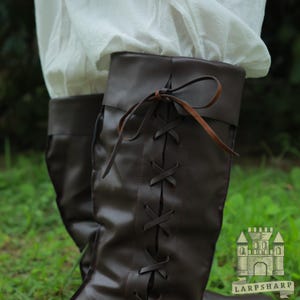 Renaissance PU Leather Boots: Medieval LARP Cosplay Shoes - Etsy