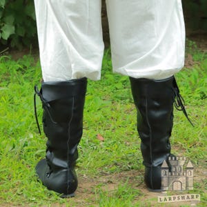 Renaissance PU Leather Boots: Medieval LARP Cosplay Shoes - Etsy